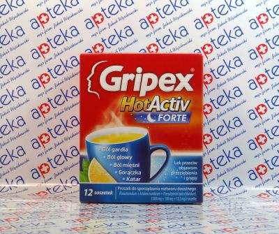 Gripex Hot Active Forte - 12 saszetek | Apteka Jak Marzenie